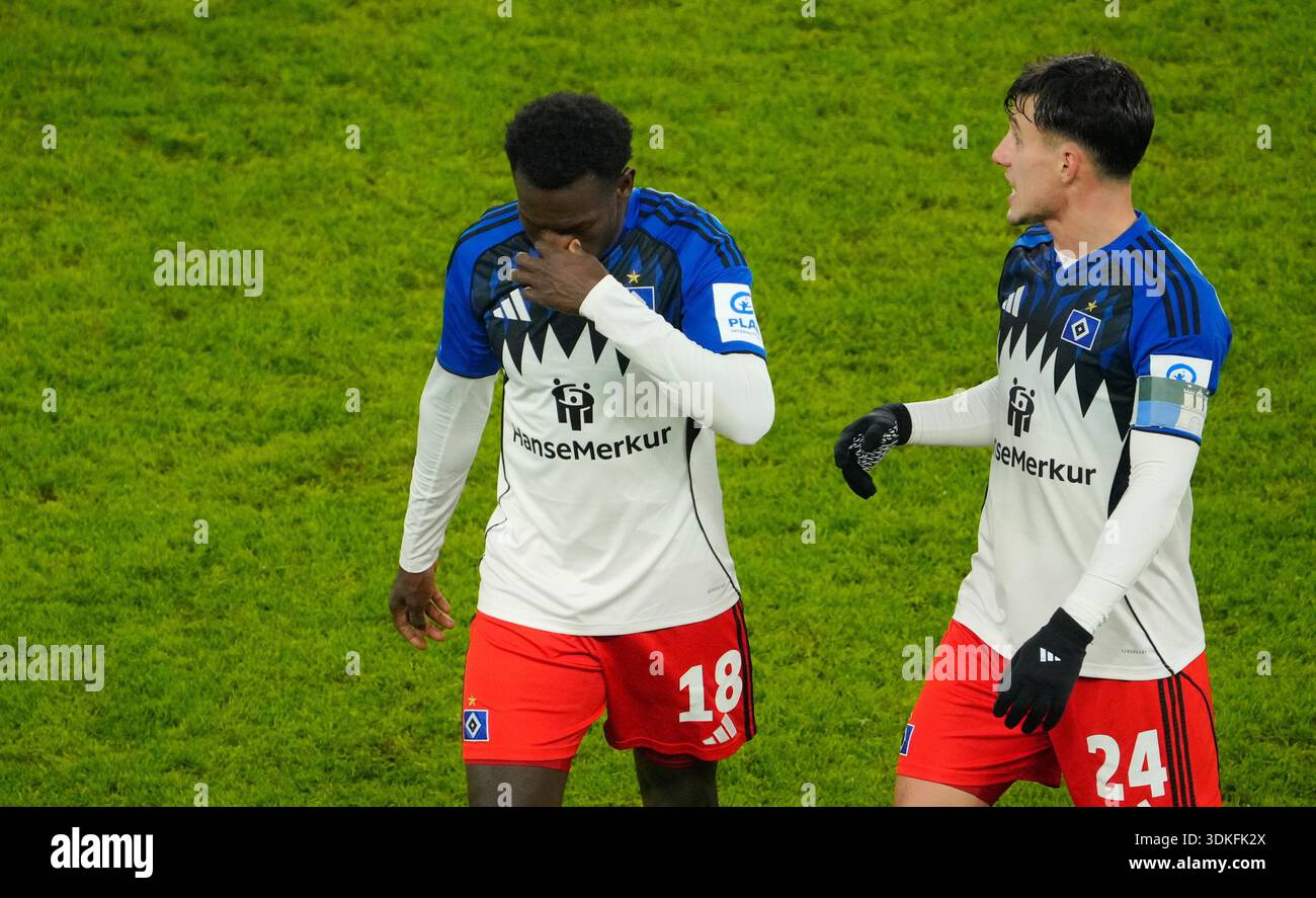 from left: Bakery Jatta, Nicolas Capaldo (HSV Hamburg) Hamburg, January ...