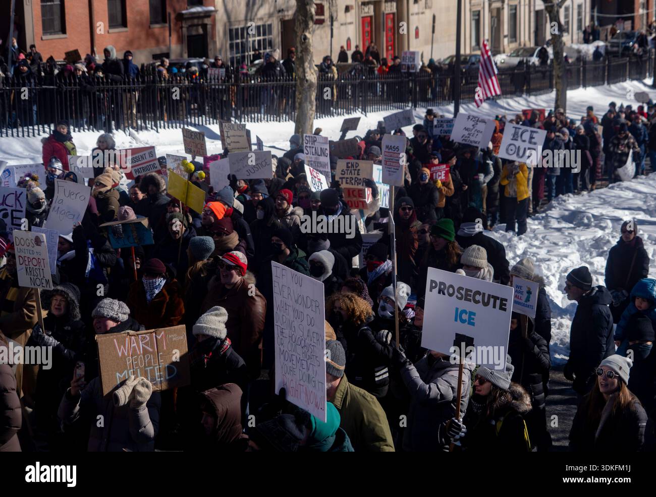 January 31, 2026, Massachusetts State House, Boston, MA, USA: Hundreds ...