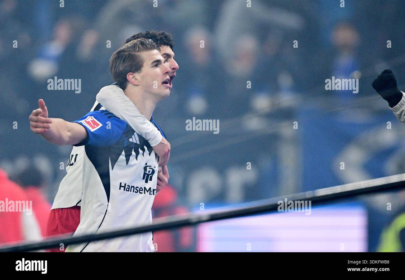 2:2 Goal, celebration, from the left: scorer Luka Vuskovic, Daniel ...