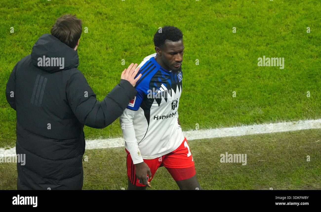 From left Trainer Merlin Polzin (HSV Hamburg), Bakery Jatta Hamburg ...