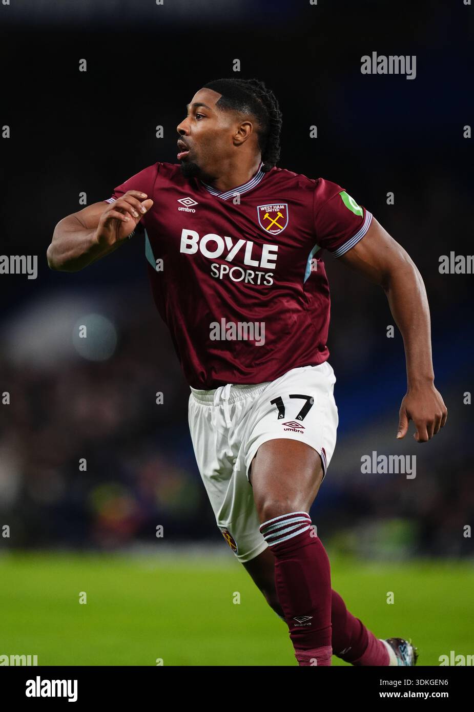 West Ham United's Adama Traore during the Premier League match at ...