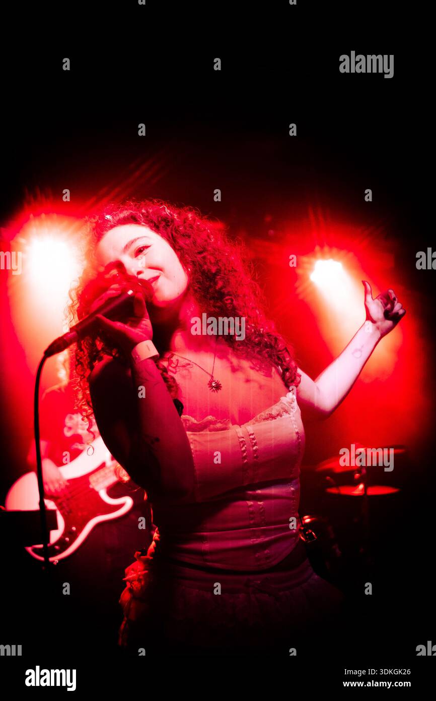 The artist Alizza sings during her debut concert, at the Sala Sirocco ...
