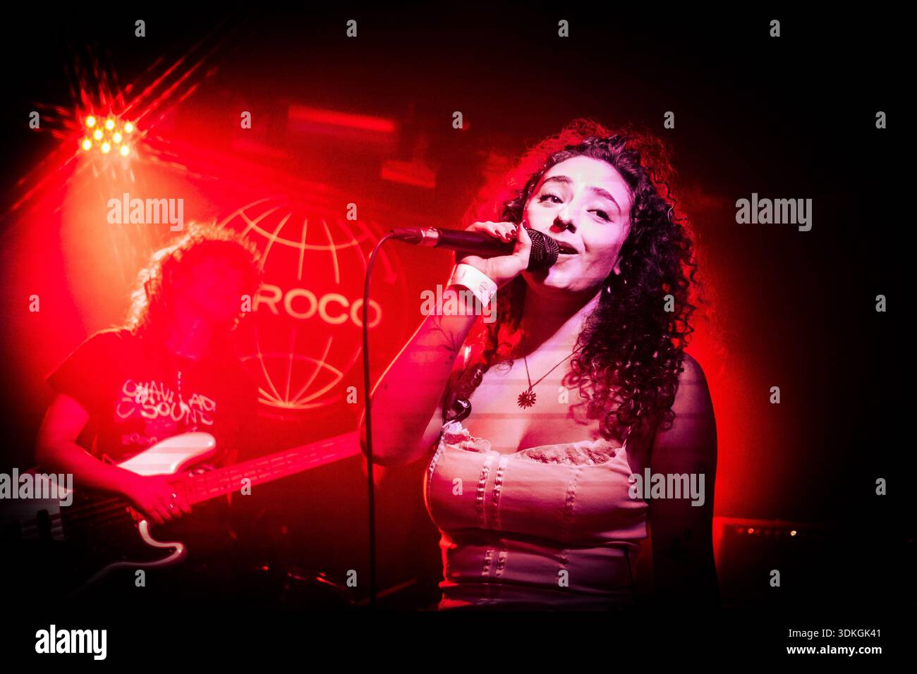 The artist Alizza sings during her debut concert, at the Sala Sirocco ...
