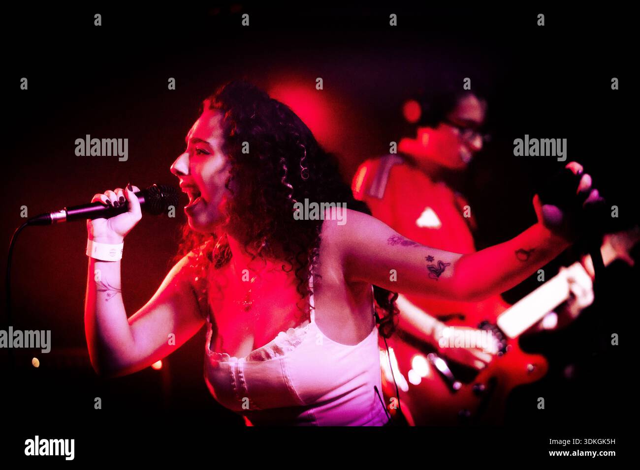 The artist Alizza sings during her debut concert, at the Sala Sirocco ...