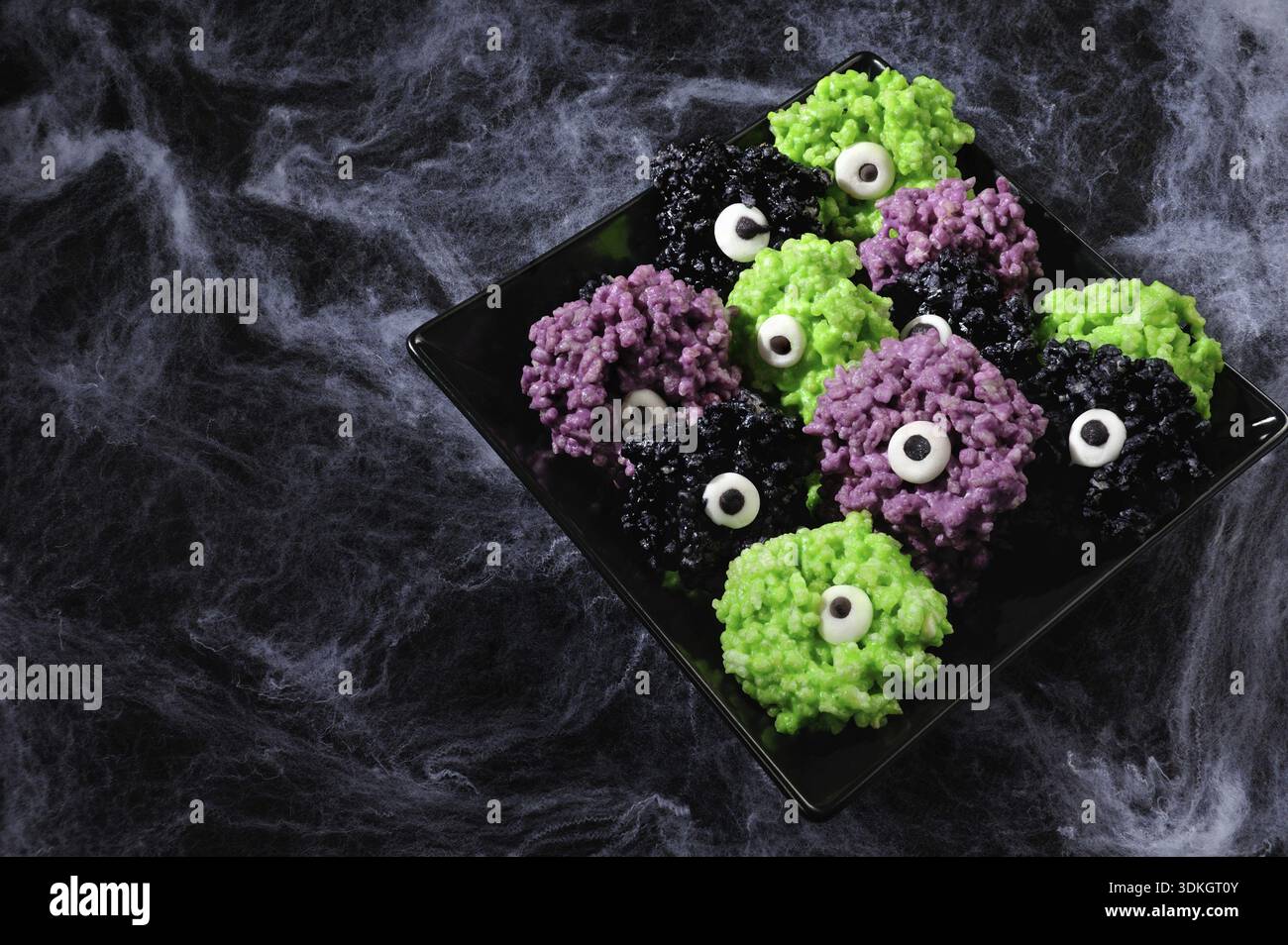 Food, Monsters eye balls- made from marshmallows Rice krispies bites ...