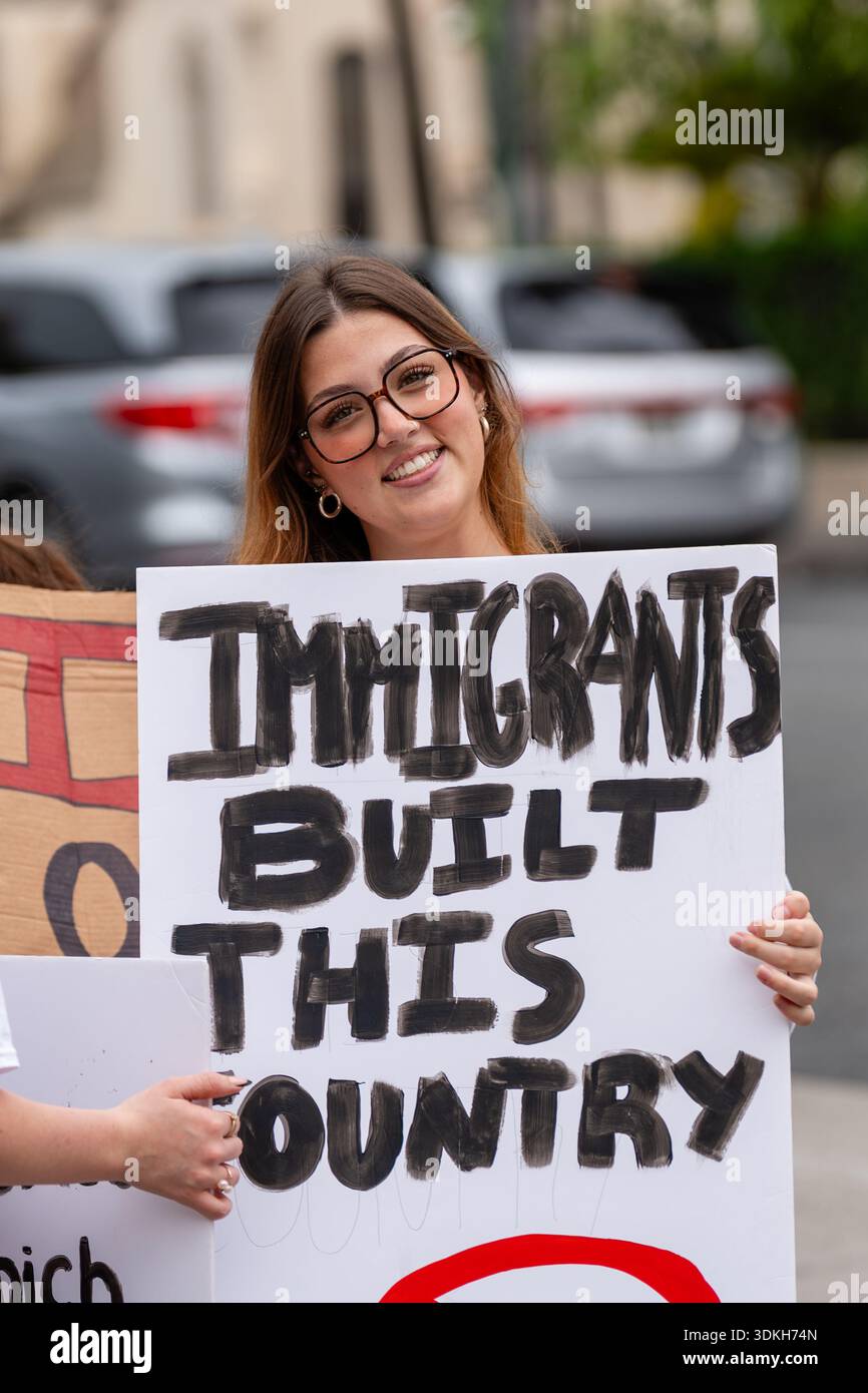 30 January 2026 - Honolulu, Hawaii, USA: Anti-ICE, ICE Out, No Kings ...