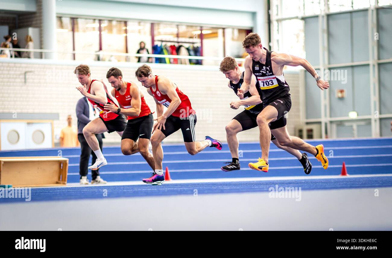 In focus: Kevin Kranz (Wetzlar Sprint Team) in the men's 60m sprint ...