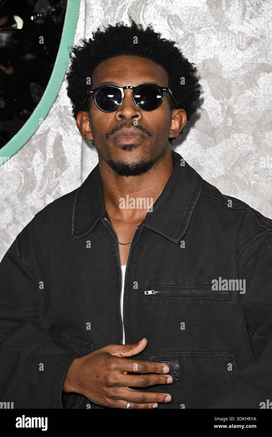 Camrus Johnson attends the Warner Music Group Pre-Grammy awards party ...
