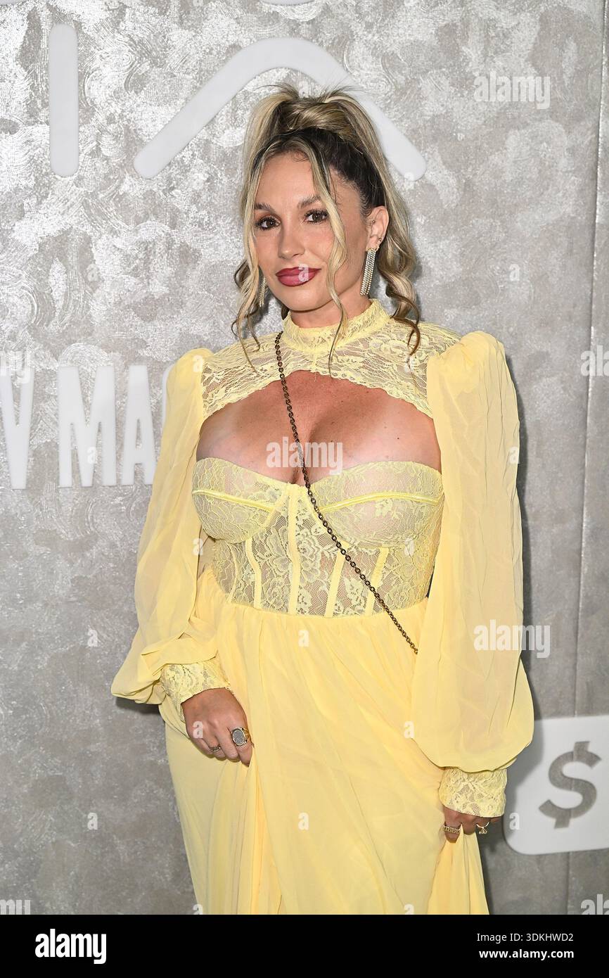 Becca Brazil attends the Warner Music Group Pre-Grammy awards party on ...