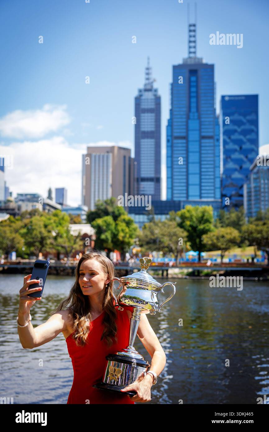 Kazakhstan’s Elena Rybakina. poses for a selfie with The Daphne Akhurst ...