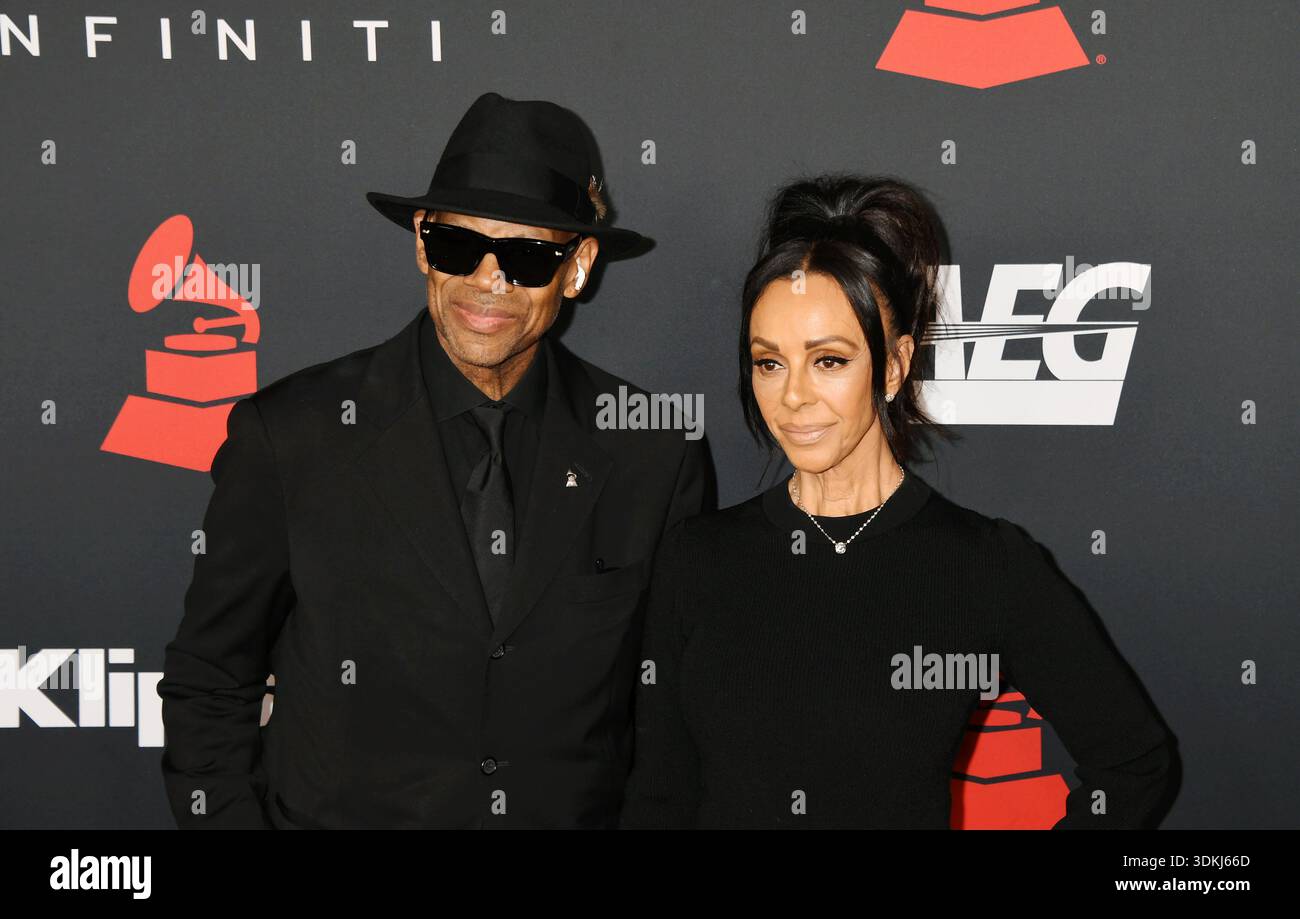 LOS ANGELES, CALIFORNIA - JANUARY 30: (L-R) Jimmy Jam and Lisa Harris ...