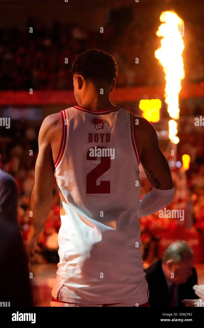 Wisconsin guard Nick Boyd prepares for an NCAA college basketball game ...