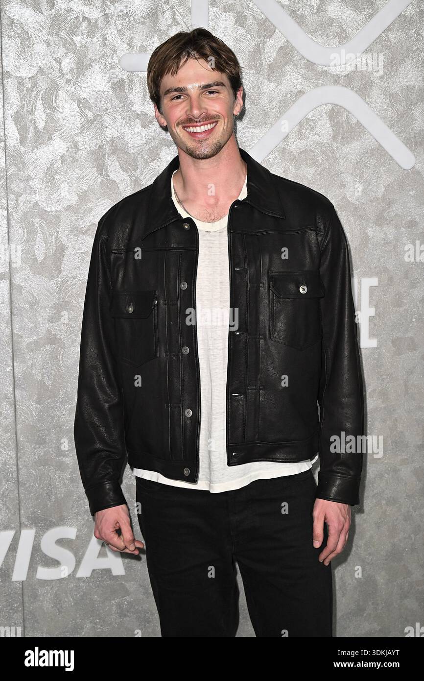 Ethan Gaskill attends the Warner Music Group Pre-Grammy awards party on ...
