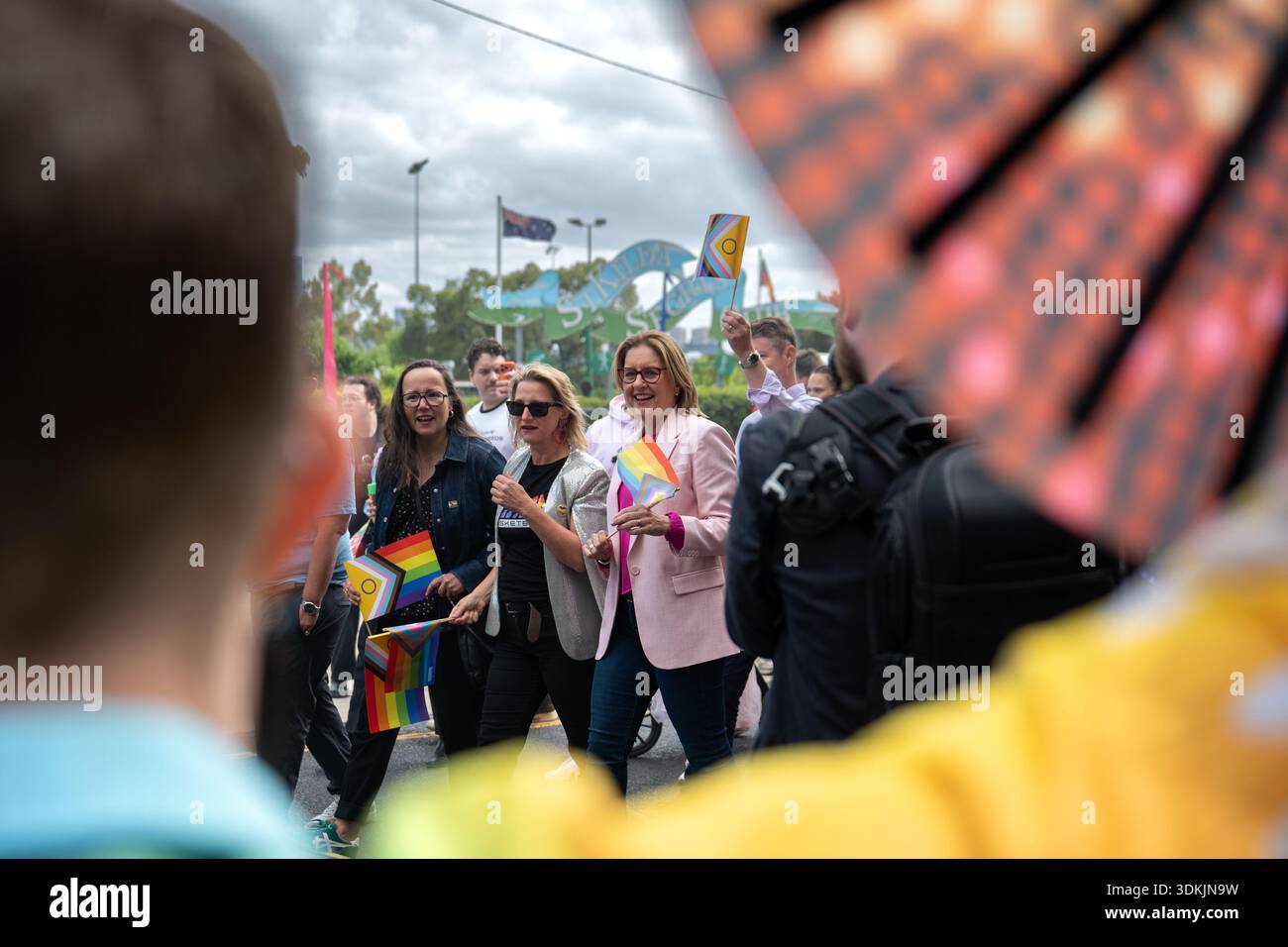 Victorian Premier Jacinta Allan marches during the annual Midsumma ...