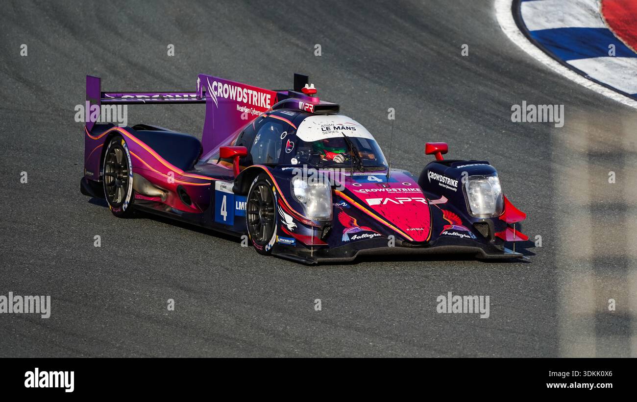 The car of CrowdStrike Racing by APR, Oreca 07 is seen racing during ...