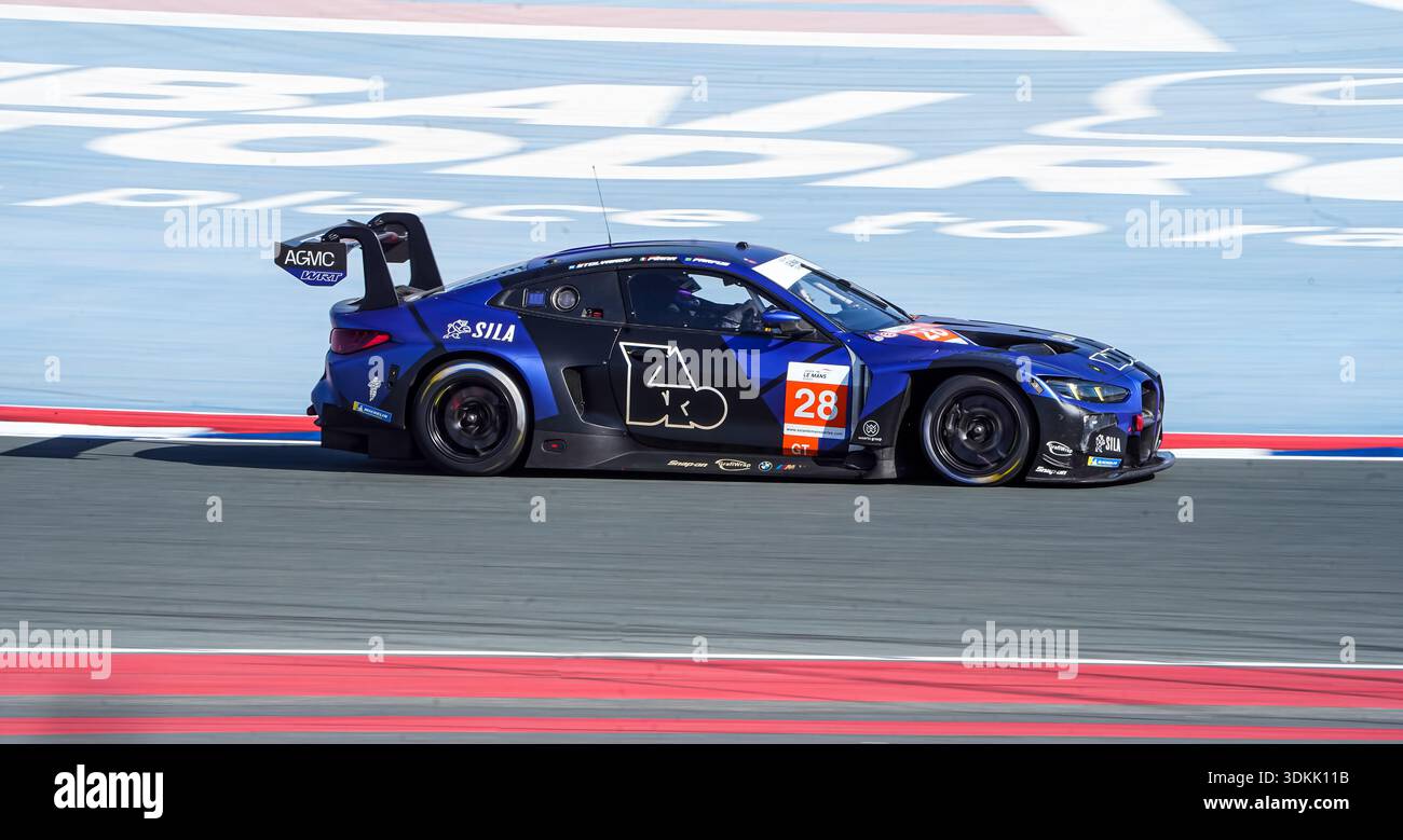 The car of Team WRT, BMW M4 GT3 is seen racing during the Asian Le Mans ...