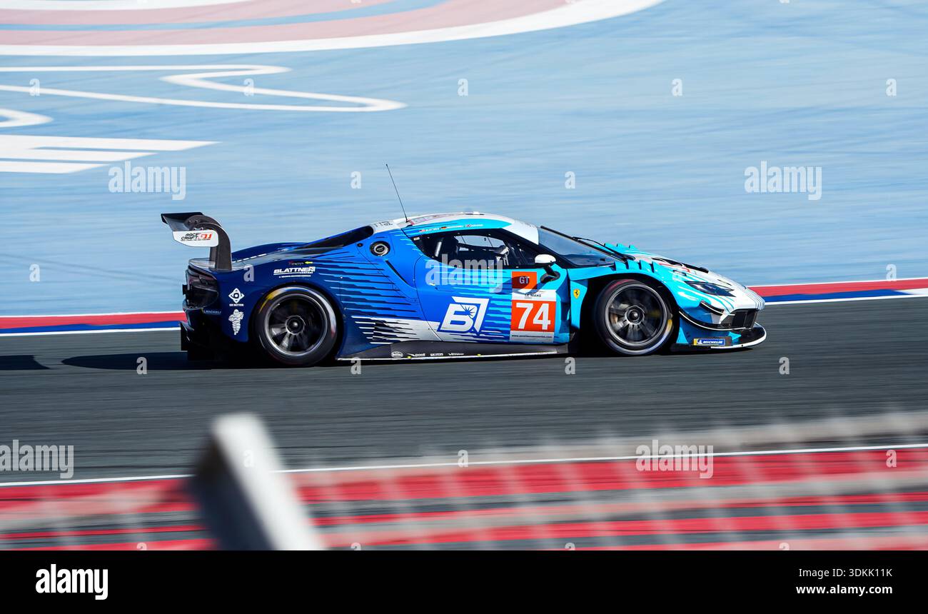 The car of Kessel Racing, Ferrari 296 GT3 is seen racing during the ...