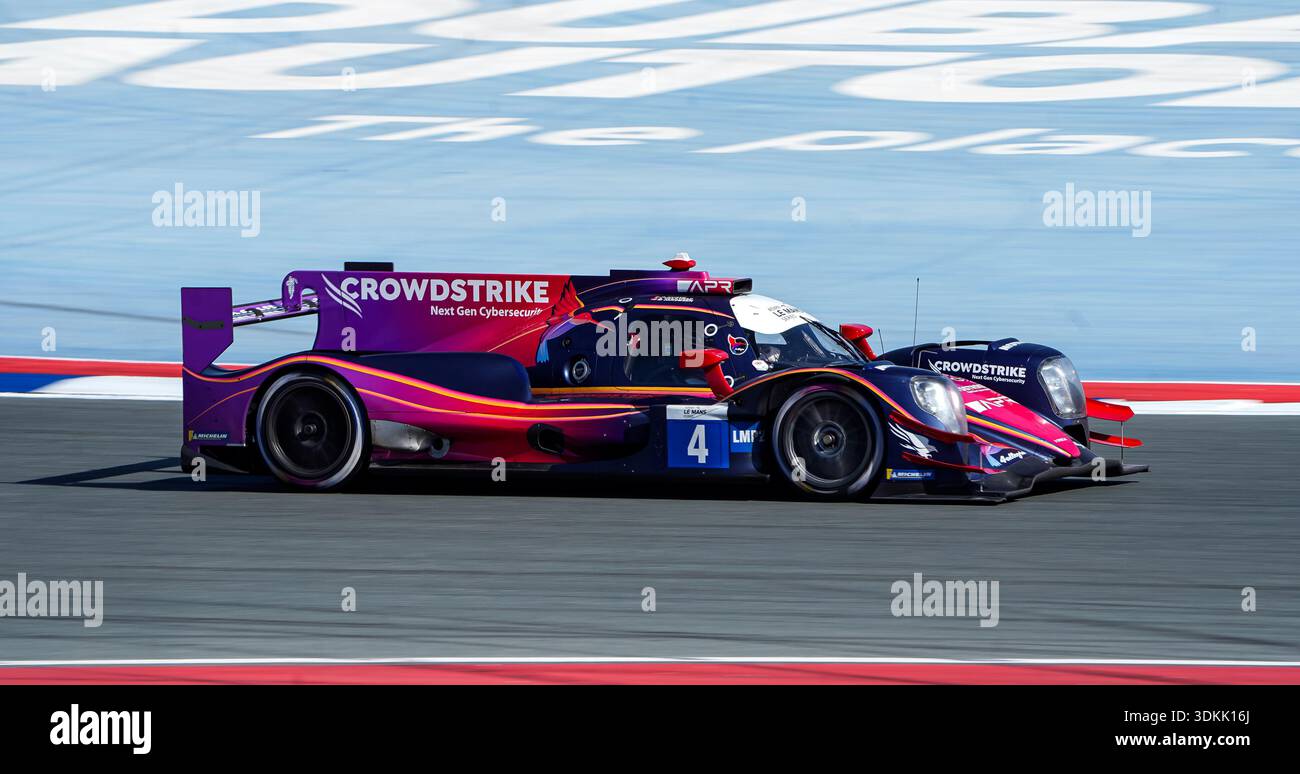The car of CrowdStrike Racing by APR, Oreca 07 is seen racing during ...