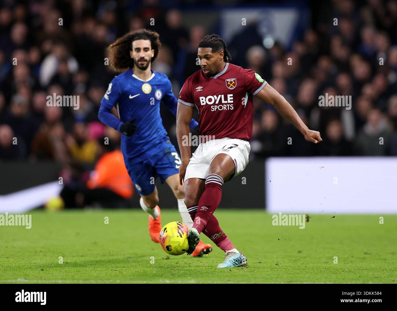 London, UK. 31st Jan, 2026. Adama Traoré of West Ham during the Chelsea ...