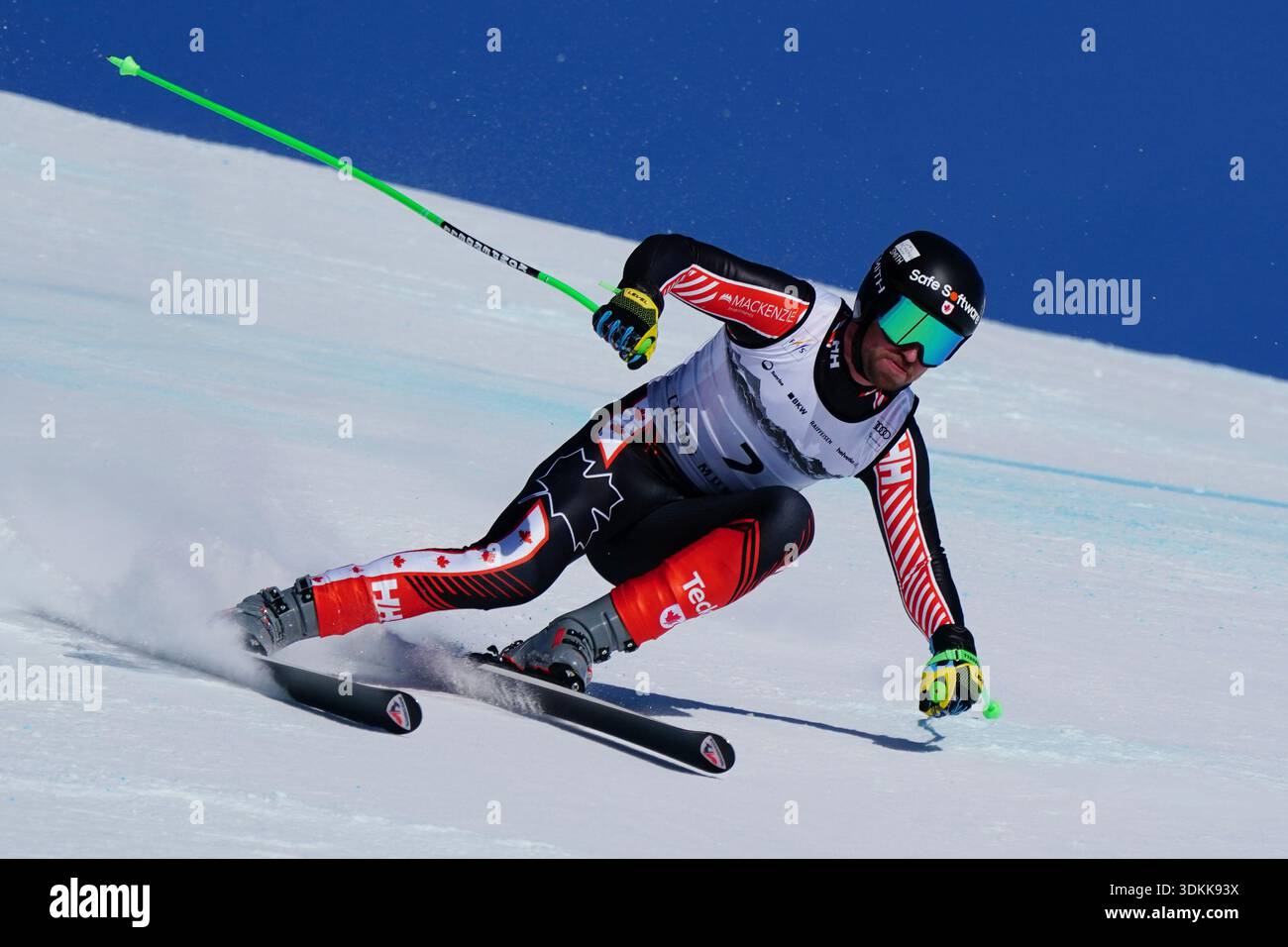 Canada's Alexander Cameron speeds down the course during an alpine ski ...
