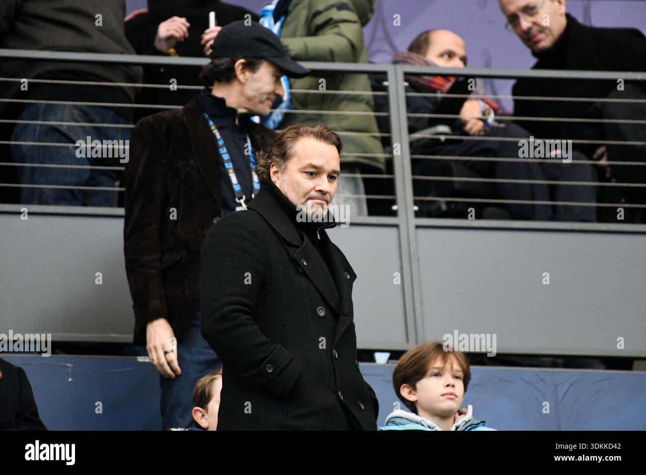 Laurent Tapie, son of Bernard Tapie, at the match between Paris FC and ...