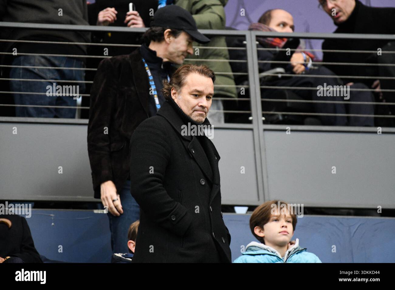 Laurent Tapie, son of Bernard Tapie, at the match between Paris FC and ...