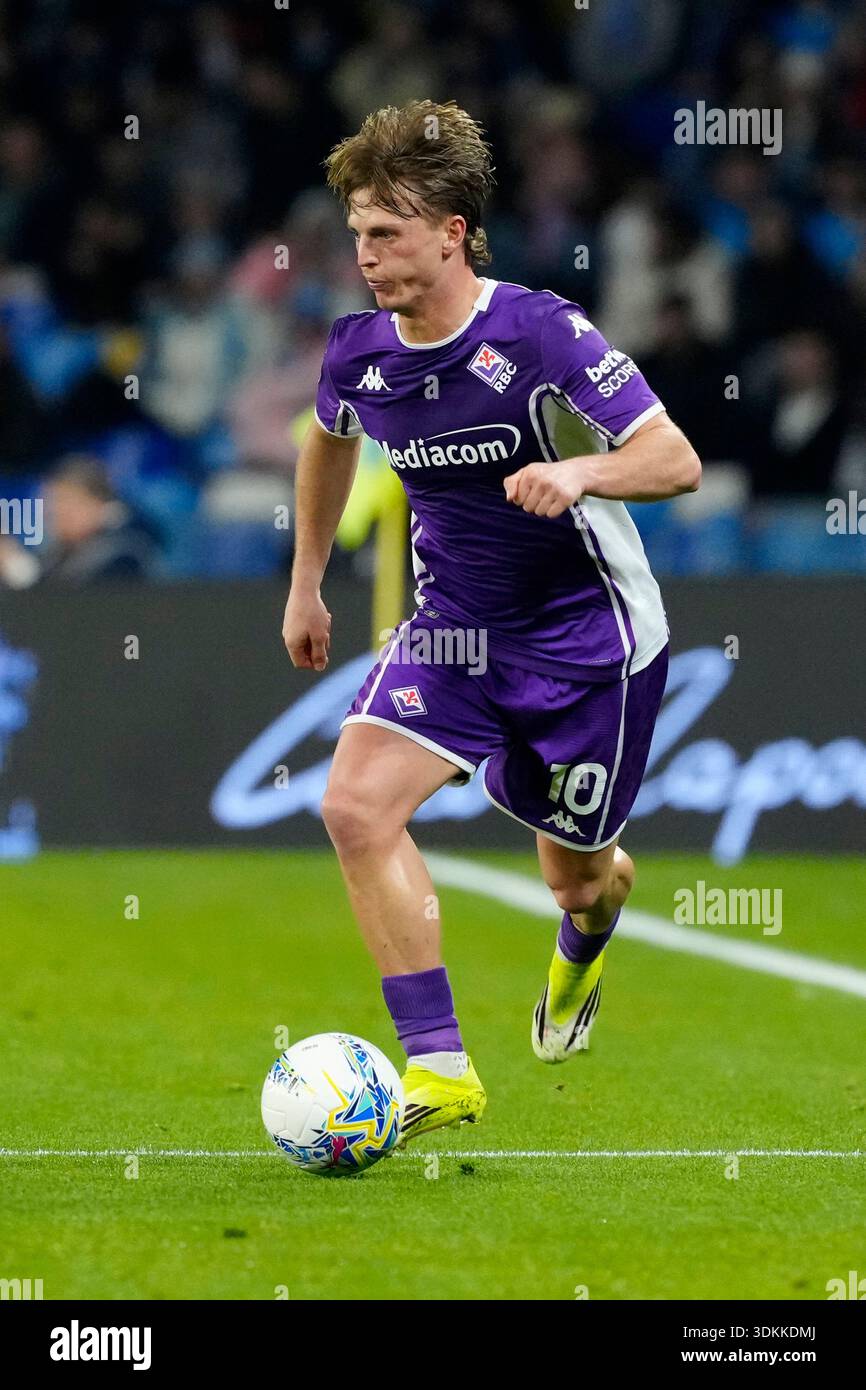 Naples, Italy. 31 Jan, 2026. Albert Gudmundsson of ACF Fiorentina ...