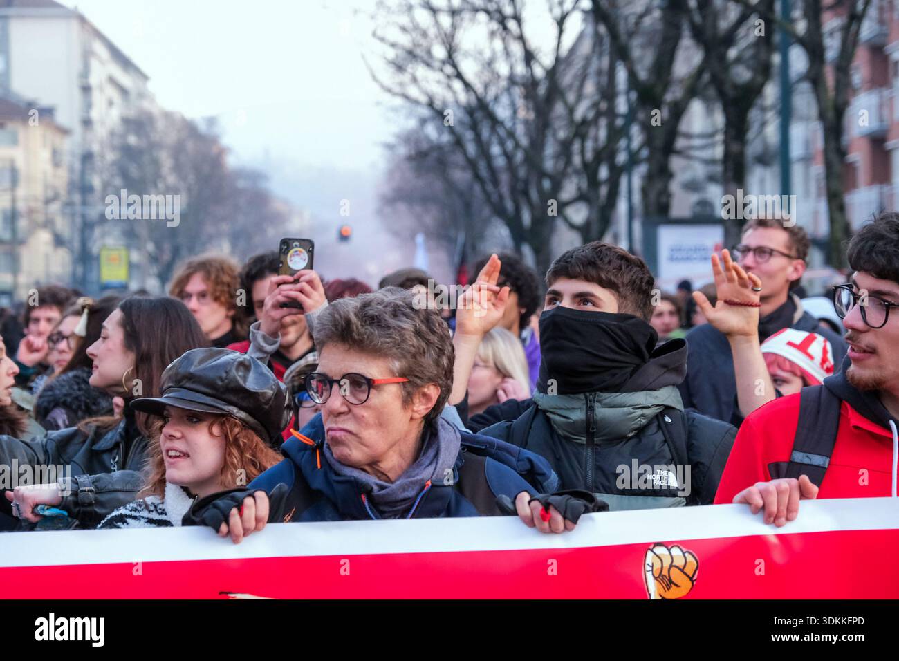 Anarchist activists and members of the antagonistic movement, arriving ...
