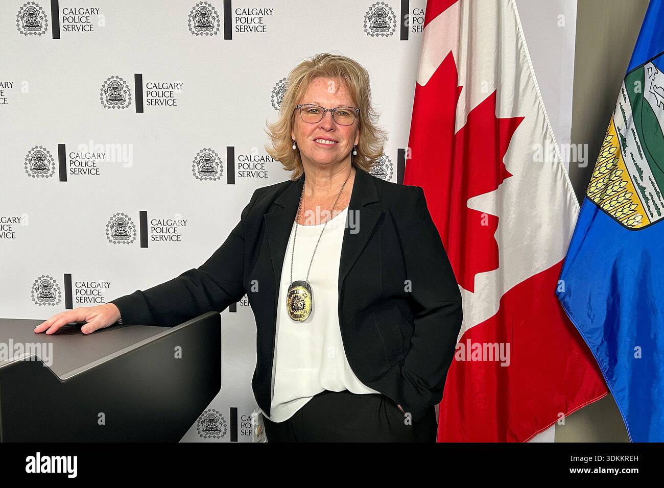 Calgary police Chief Const. Katie McLellan poses for a photo, in ...