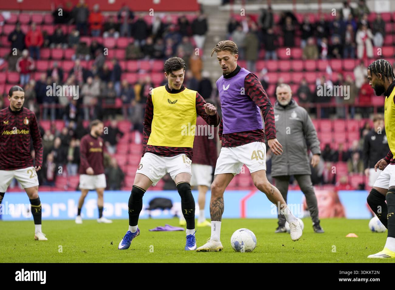 EINDHOVEN - Jordan Bos and Luciano Valente of Feyenoord with Feyenoord ...