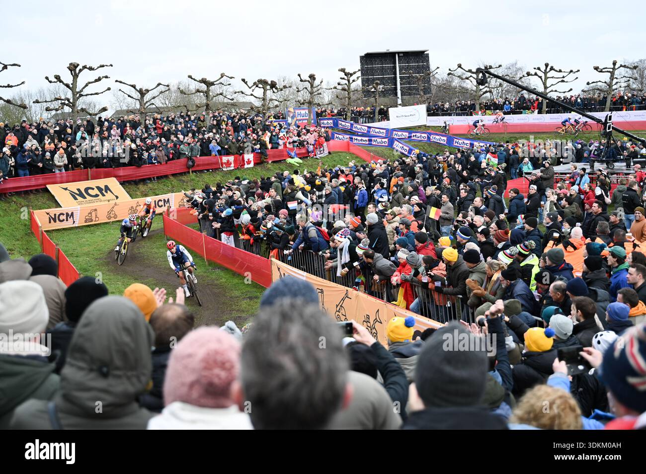 Large view with stands and the track during the U23 women race at UCI ...