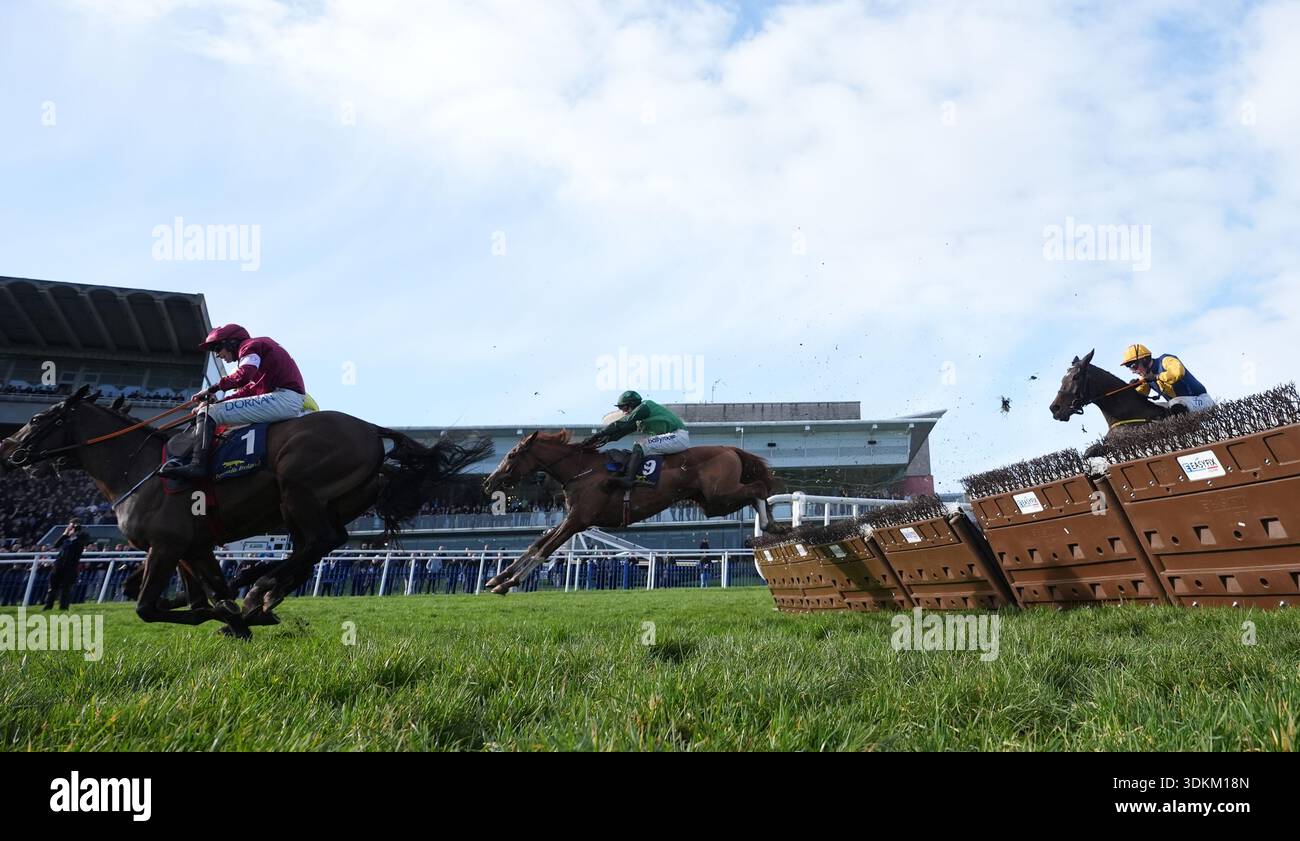 Talk The Talk (centre) ridden by James Joseph 'JJ' goes on to win the ...
