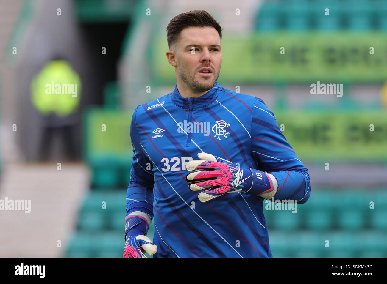 Rangers goalkeeper Jack Butland ahead of the William Hill Premiership ...