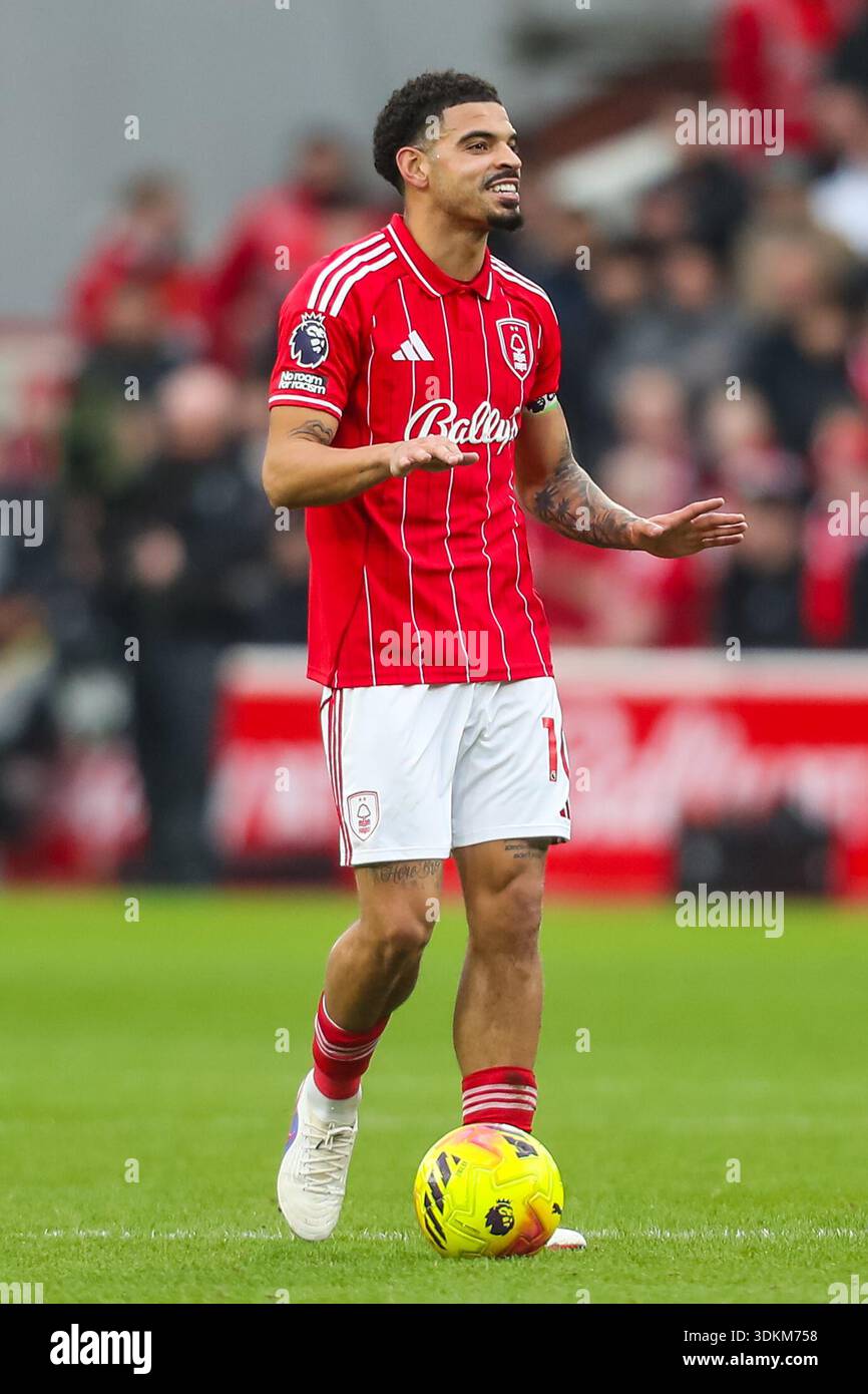 Nottingham Forest's Morgan Gibbs-White reacts during the Premier League ...