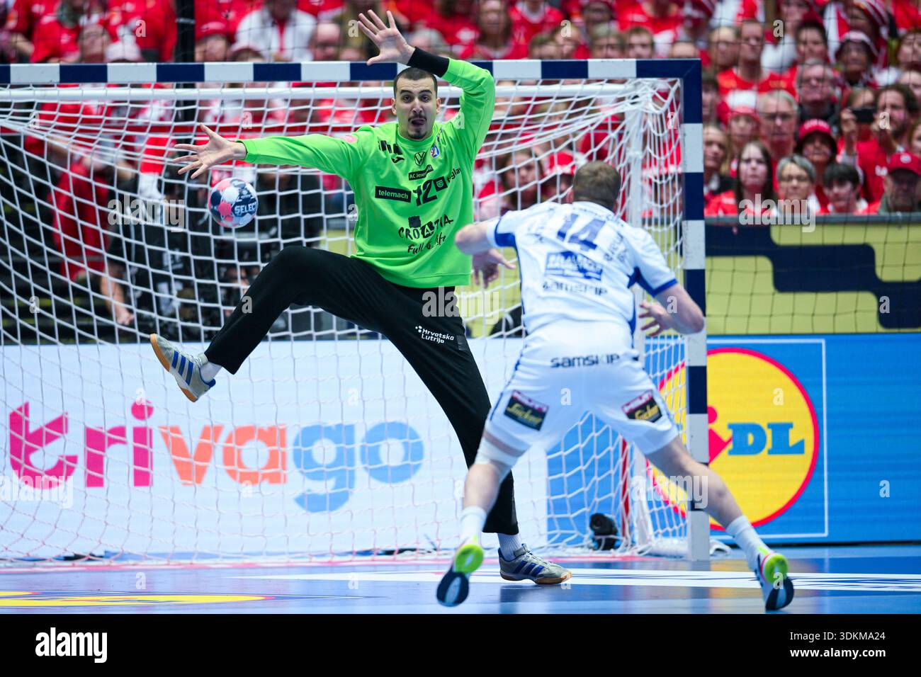 01 February 2026, Denmark, Herning: Handball: European Championship ...