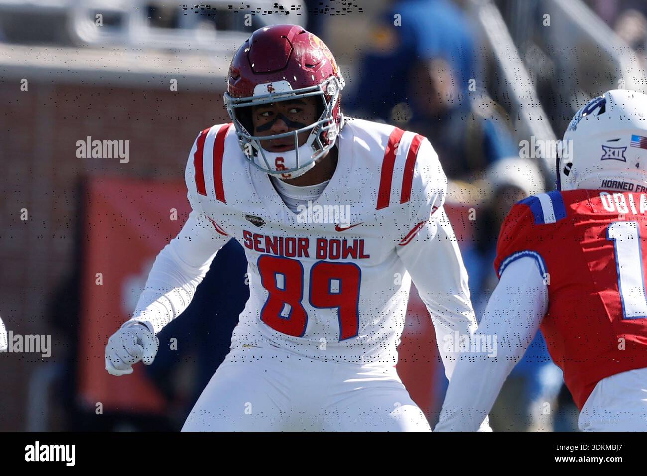 American Team wide receiver Ja'kobi Lane (89), of USC, during the first ...