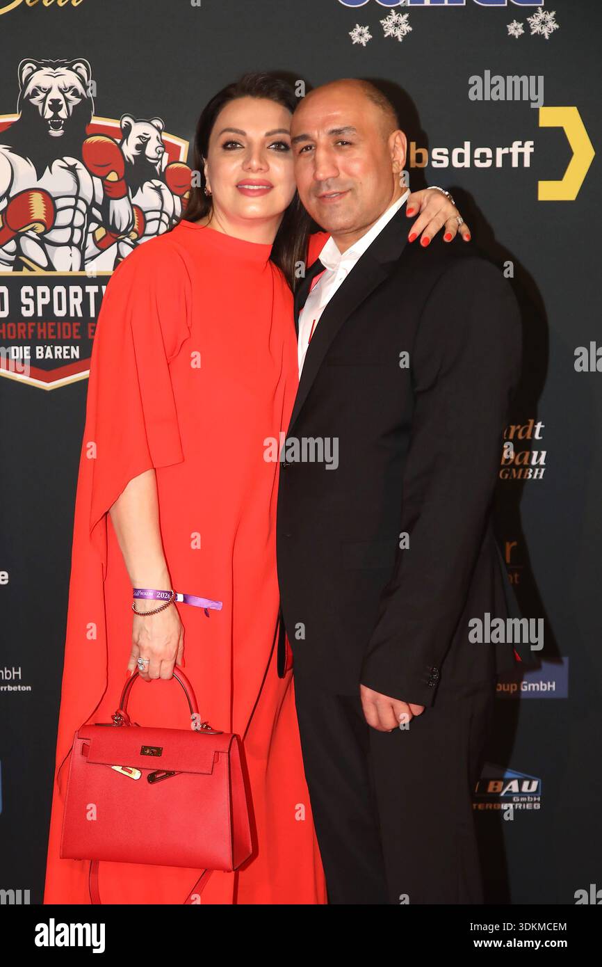 Berlin, 24..01.2026 Arthur Abraham with his wife Lusya Hovhannisyan at ...