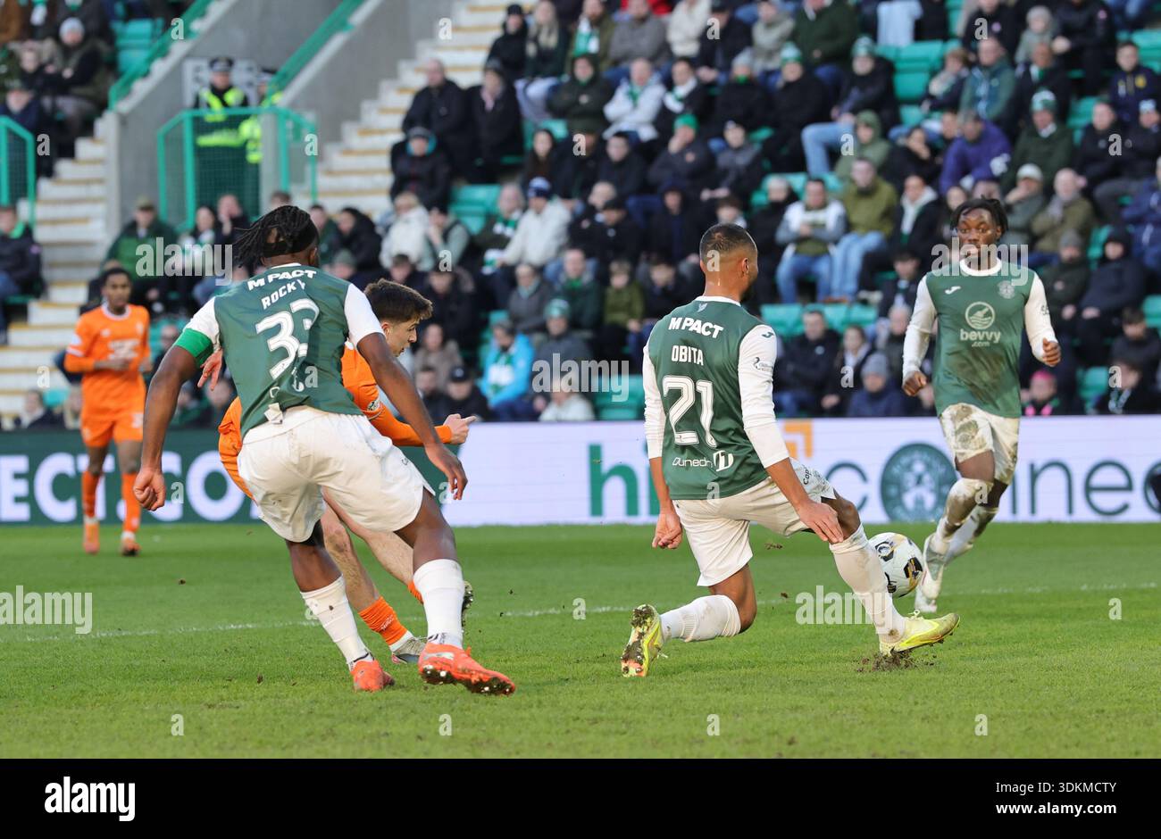 Rangers' Mikey Moore scores a goal which was ruled out for offside ...