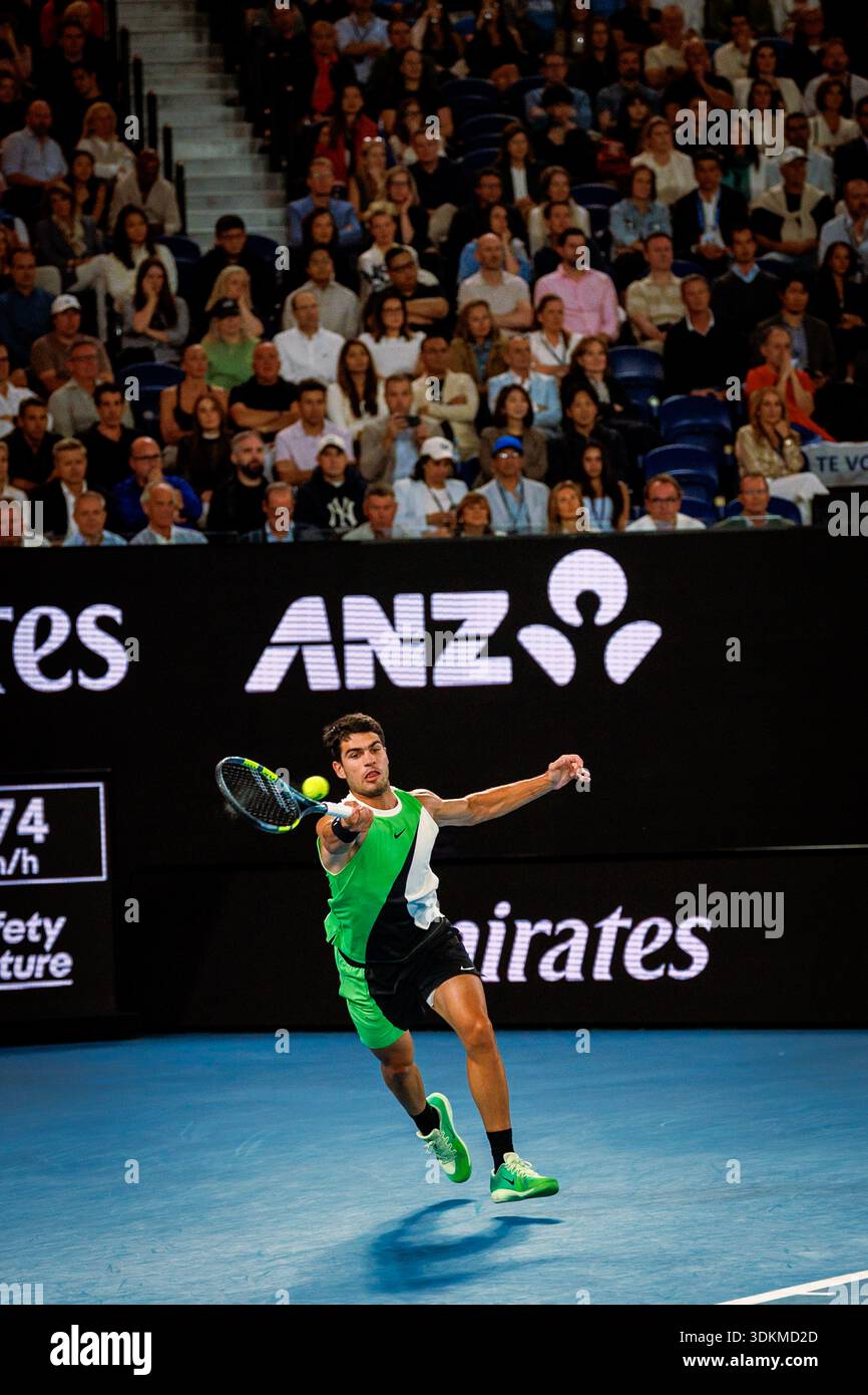 Spain’s Carlos Alcaraz during a Men’s Singles Final match against ...