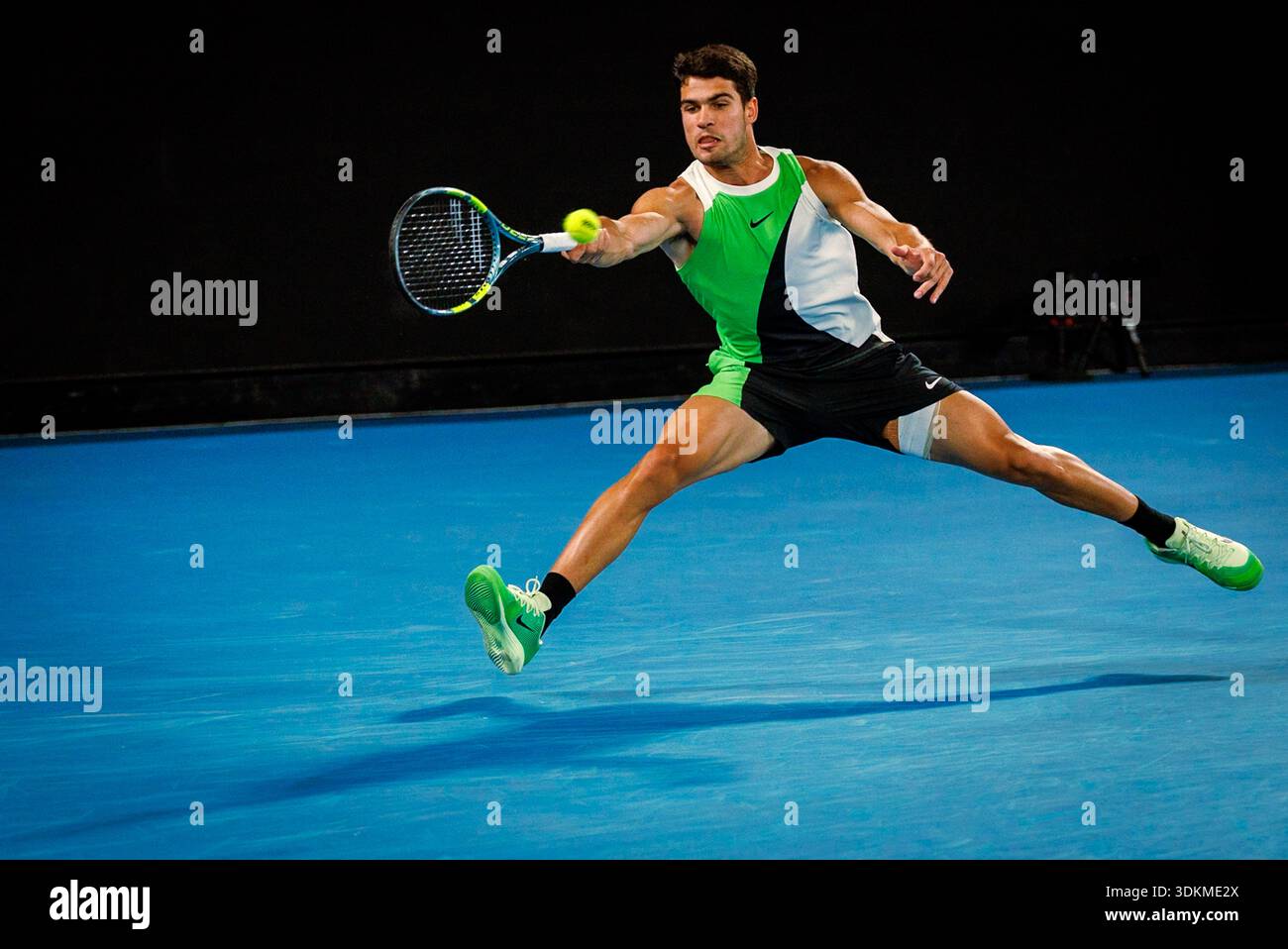 Spain’s Carlos Alcaraz during a Men’s Singles Final match against ...