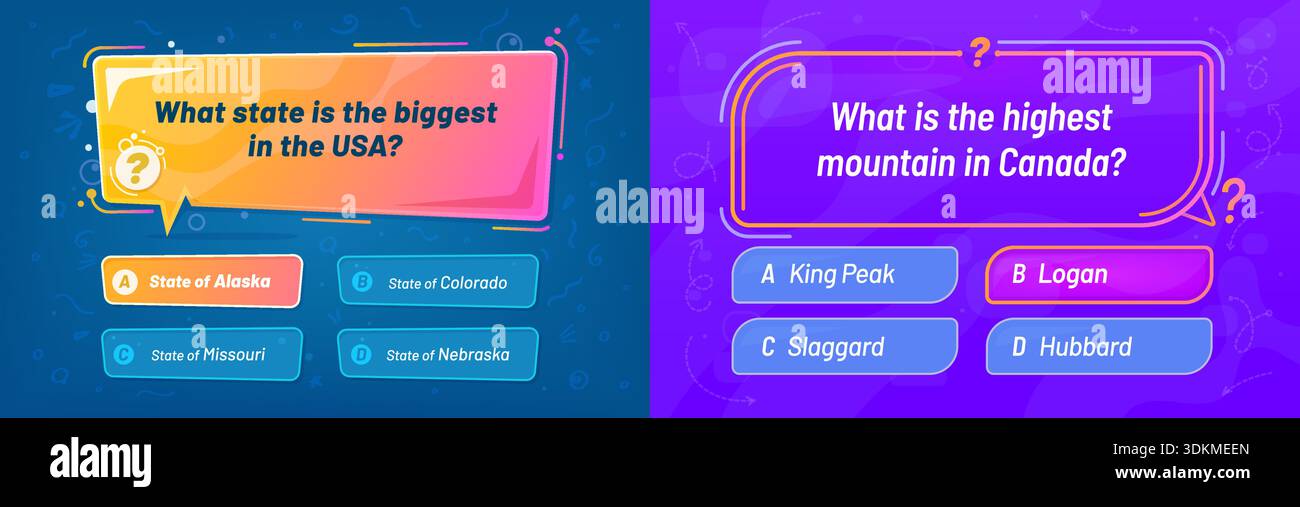 Quiz template question answer hi-res stock photography and images - Alamy