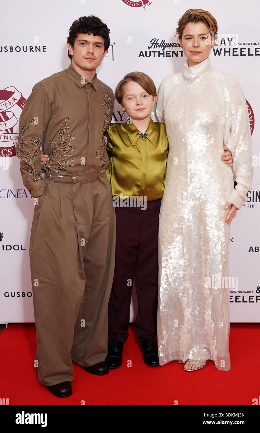 (left-right) Noah Jupe, Jacobi Jupe and Jessie Buckley attend the ...