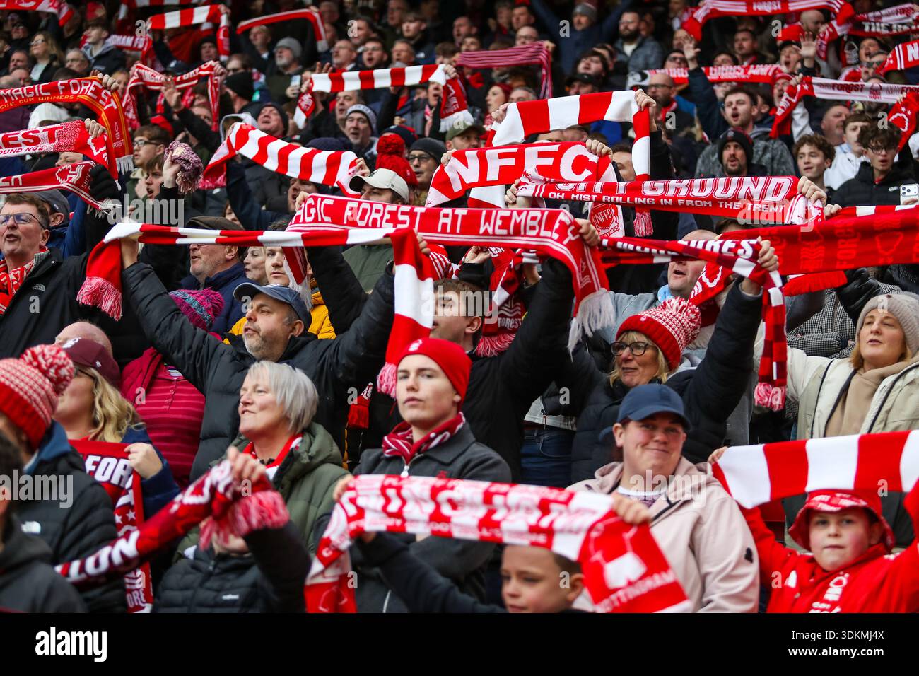 Nottingham Forest fans in full voice during the Premier League match at ...