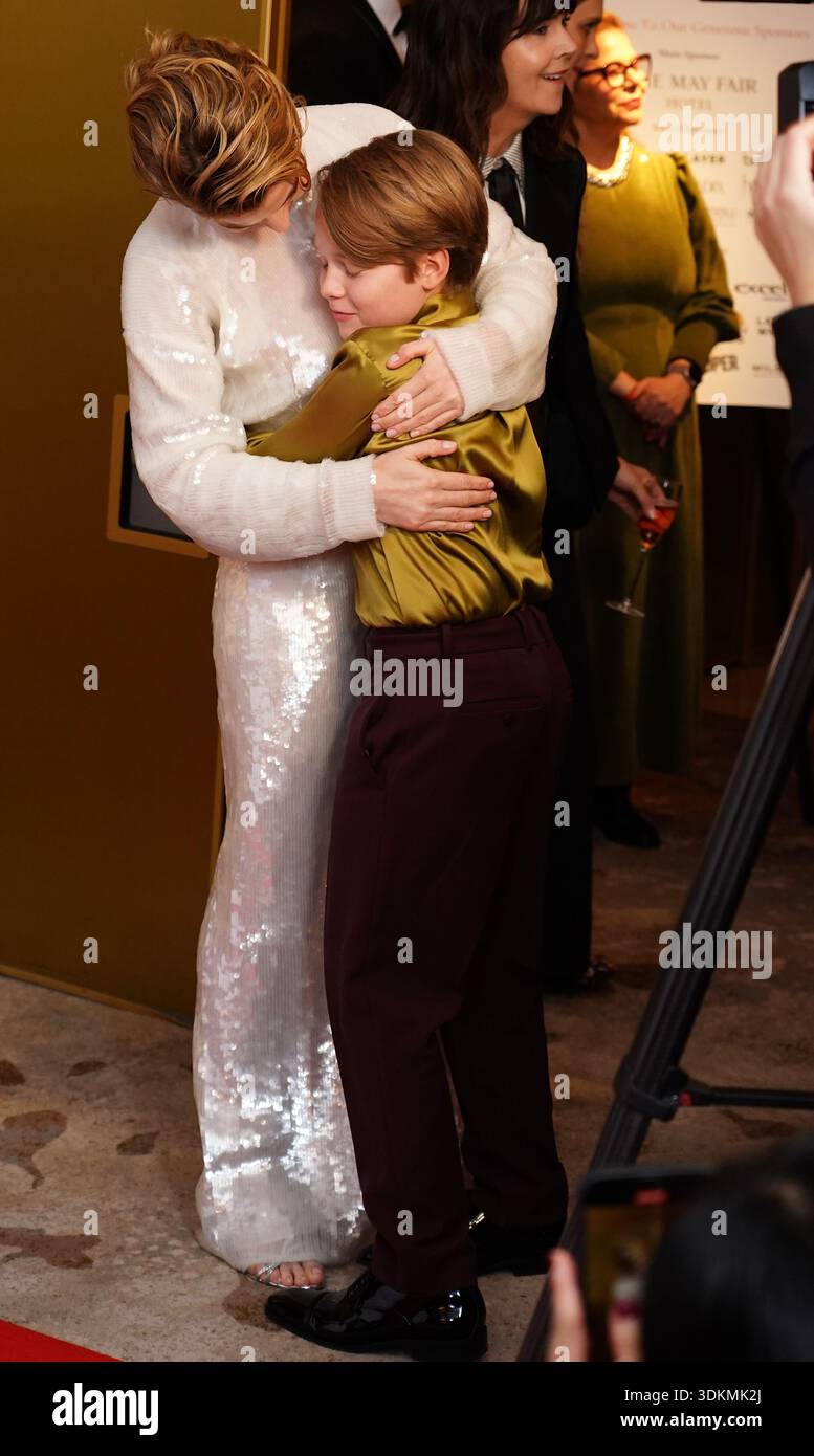 Jessie Buckley and Jacobi Jupe, attend the Critics' Circle Theatre ...