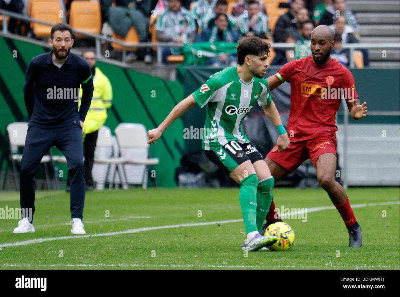 Spanish La Liga EA Sports soccer match Betis vs Valencia at La Cartuja ...