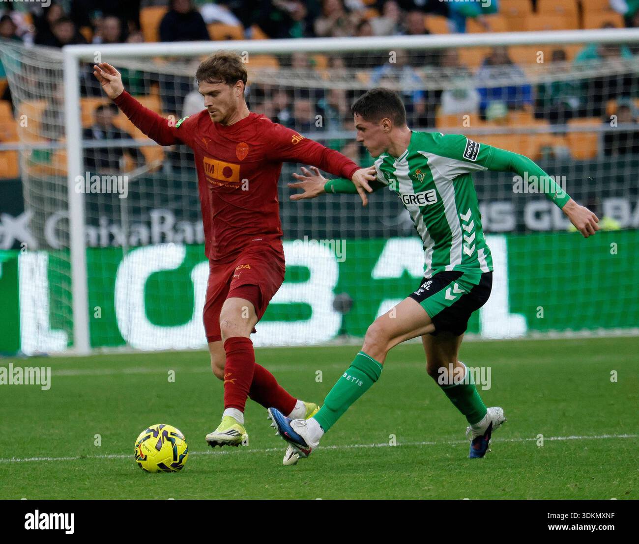 Spanish La Liga EA Sports soccer match Betis vs Valencia at La Cartuja ...