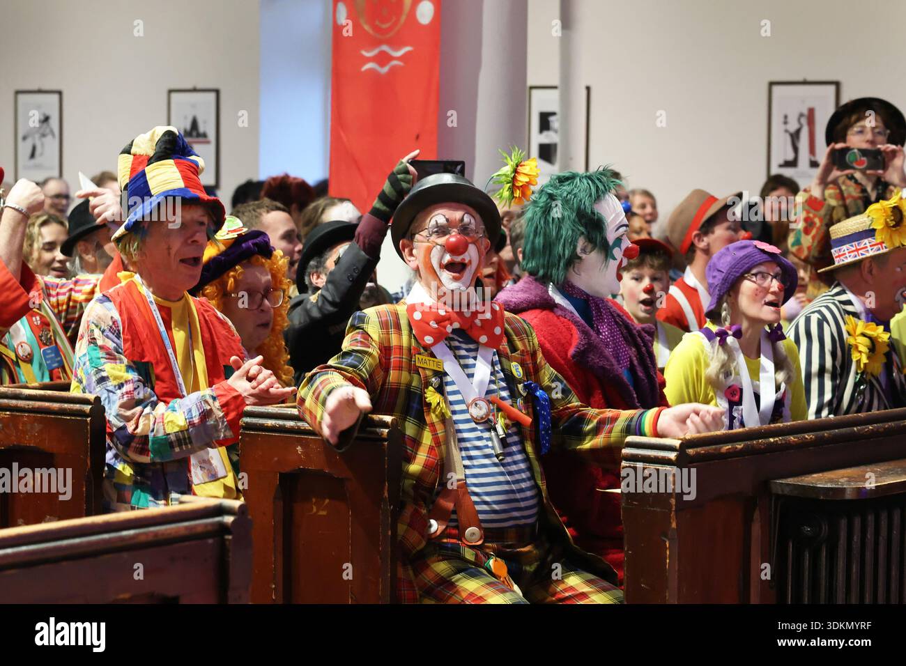 London, UK. 1st February 2026. The ever popular annual Grimaldi clown ...