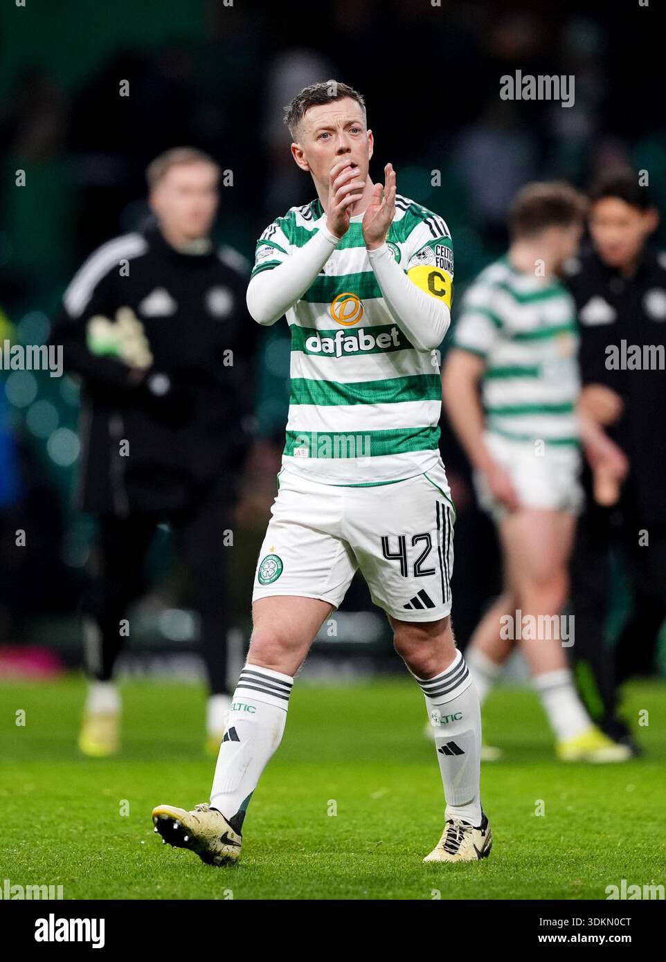 Celtic's Callum McGregor applauds the fans after the William Hill ...