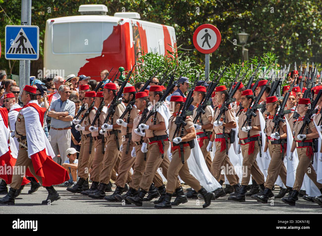 Soldiers of the Melilla Group of Regulares in Seville, Spain, during ...