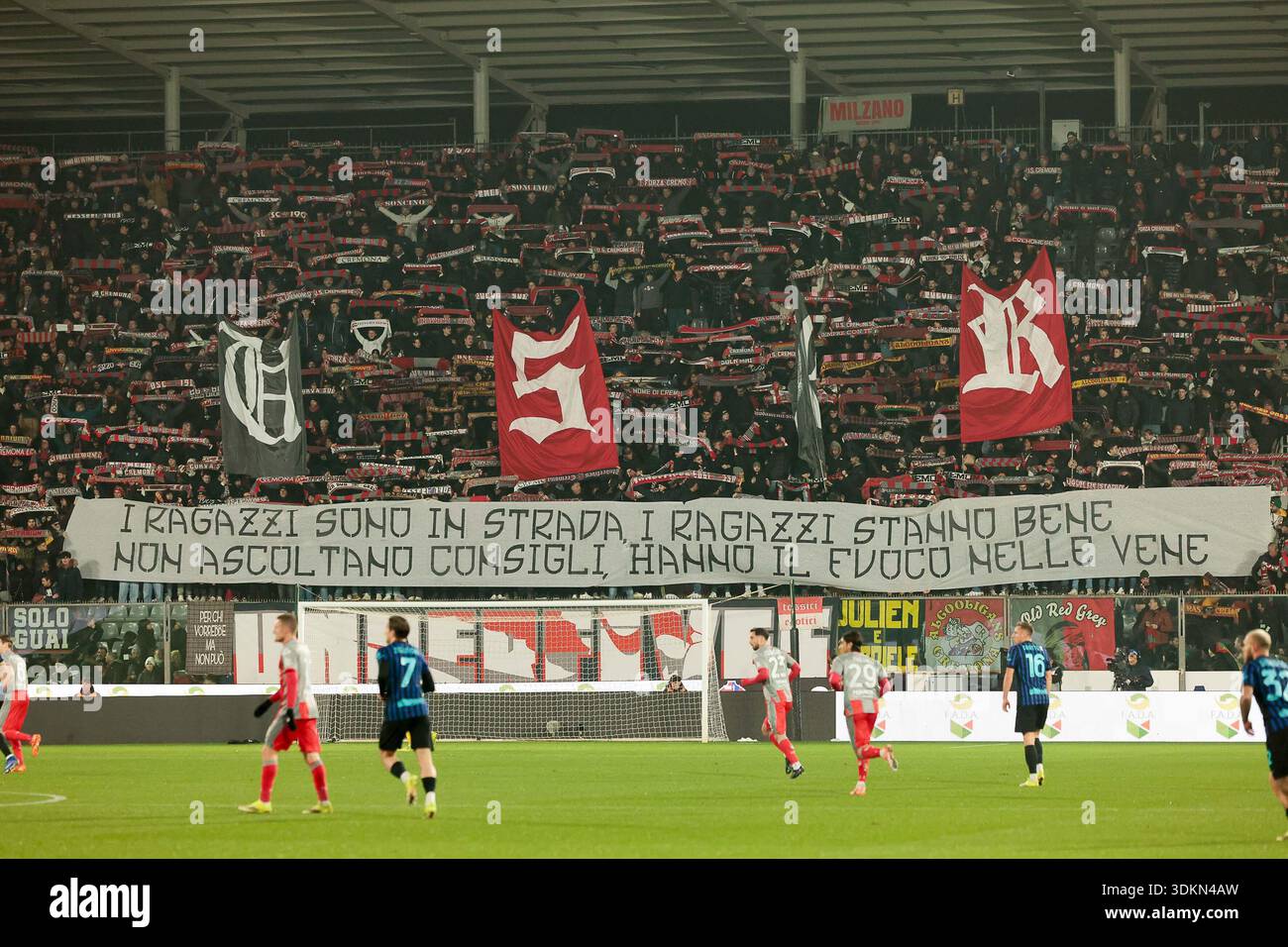 US Cremonese's fans during the match of 6th day of the Serie A ...